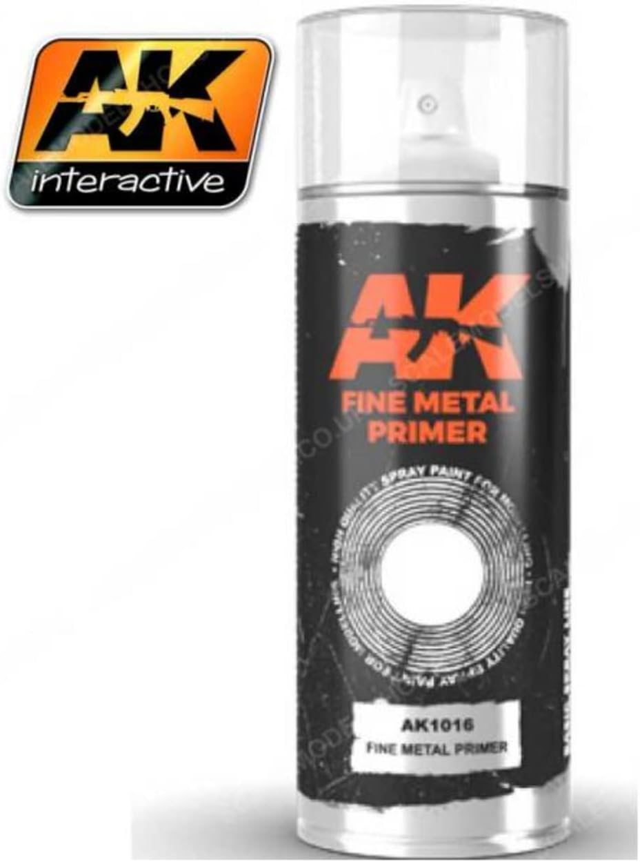 AK Interactive Fine Metal Primer Spray (150ml) - Amazon.com