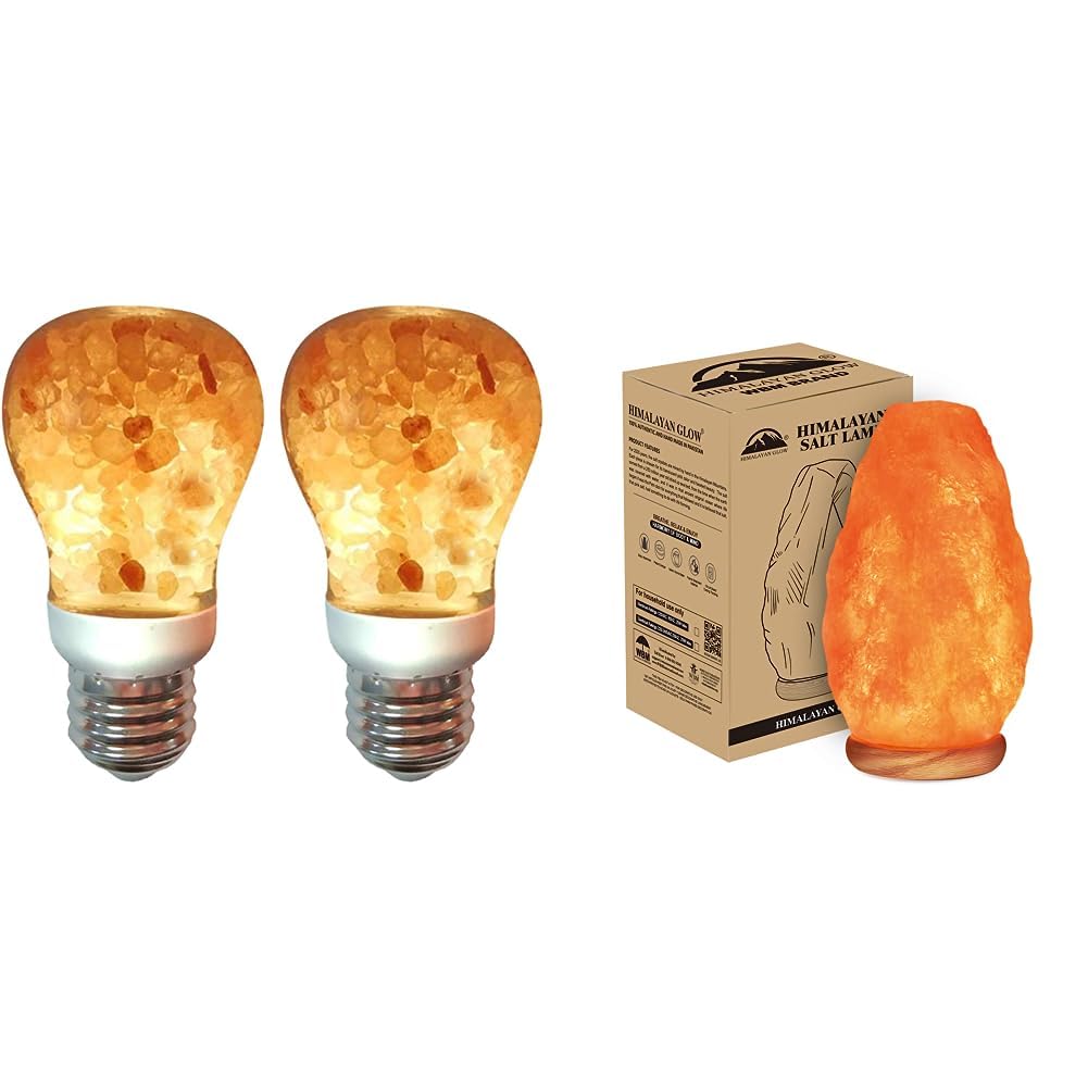 Amazon.com: Himalayan Glow Salt Light Bulbs (Pack of 2) Salt Lamp with ...