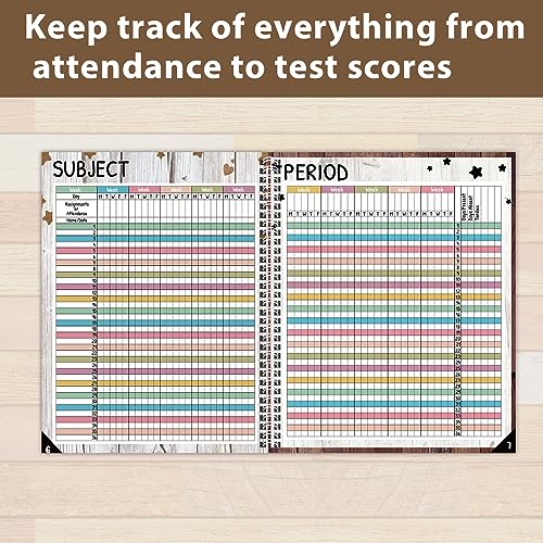 Snapklik.com : Wood Grain Record Book Wood Teacher Record Book Wood ...