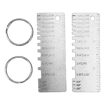 Professional Stainless Steel Thickness Gauges 2pcs Set Accurate Wire ...