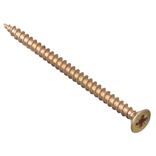 ForgeFix Multi-Purpose Single Thread Screws | 6.0 x 80mm | Zinc Yellow ...