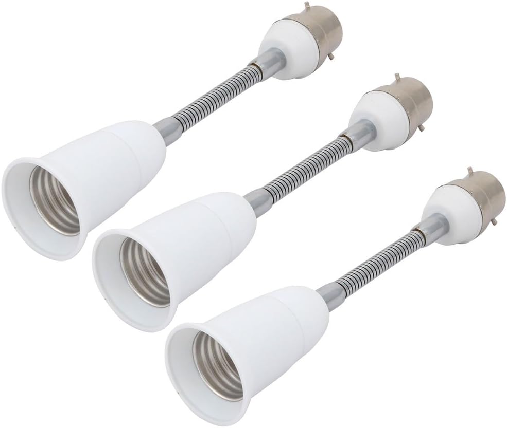 B22 Bayonet Light Adaptor Plug BC Bulb Holder Connector Lamp Socket ...