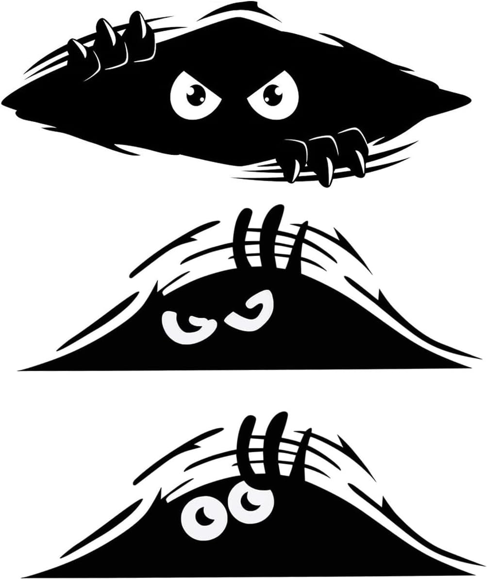 Amazon.com - (2 Stickers) Lumiere Tech Car Decals - Funny Monster Car ...