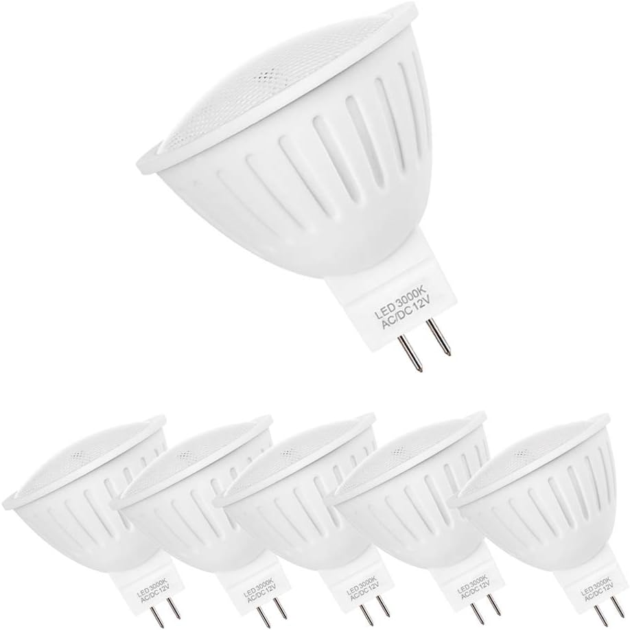GU5.3 Base MR16 LED Bulb - Equivalent 50W - 65W MR16 Halogen Bulb ...