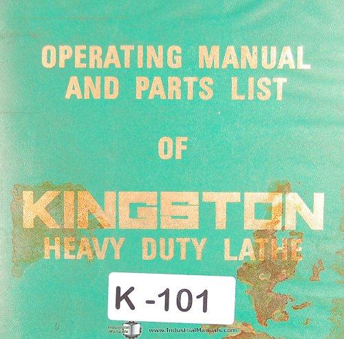 Kingston HR2000, HR3000, 4000 5000 6000, Lathe, Installation Operation ...