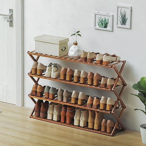 Amazon.com: Magnitt Shoe Racks, Bamboo Foldable Shoes Organizer Free ...
