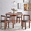 Amazon.com - Simple Living Harrisburg Tobey 5-piece Compact Round Dining Set Faux Leather, Wood ...