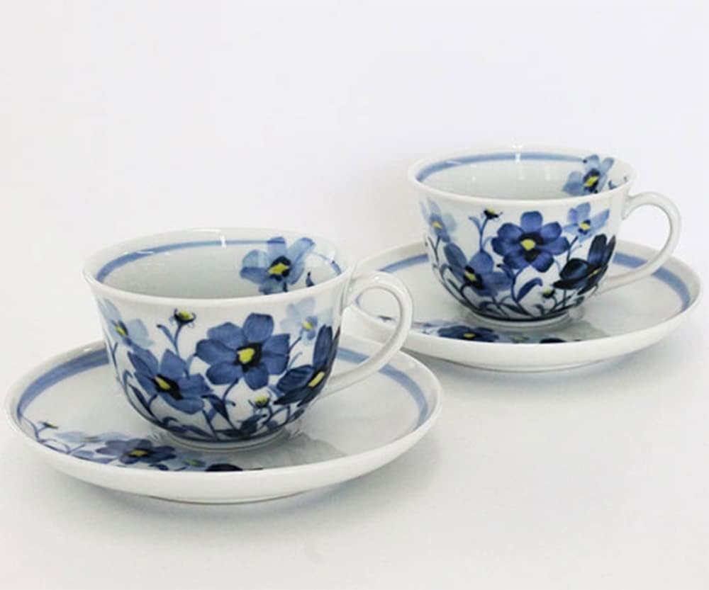 Amazon.com | Kutani Yaki(ware) Coffee Cups and Saucers, Set of 2 with ...