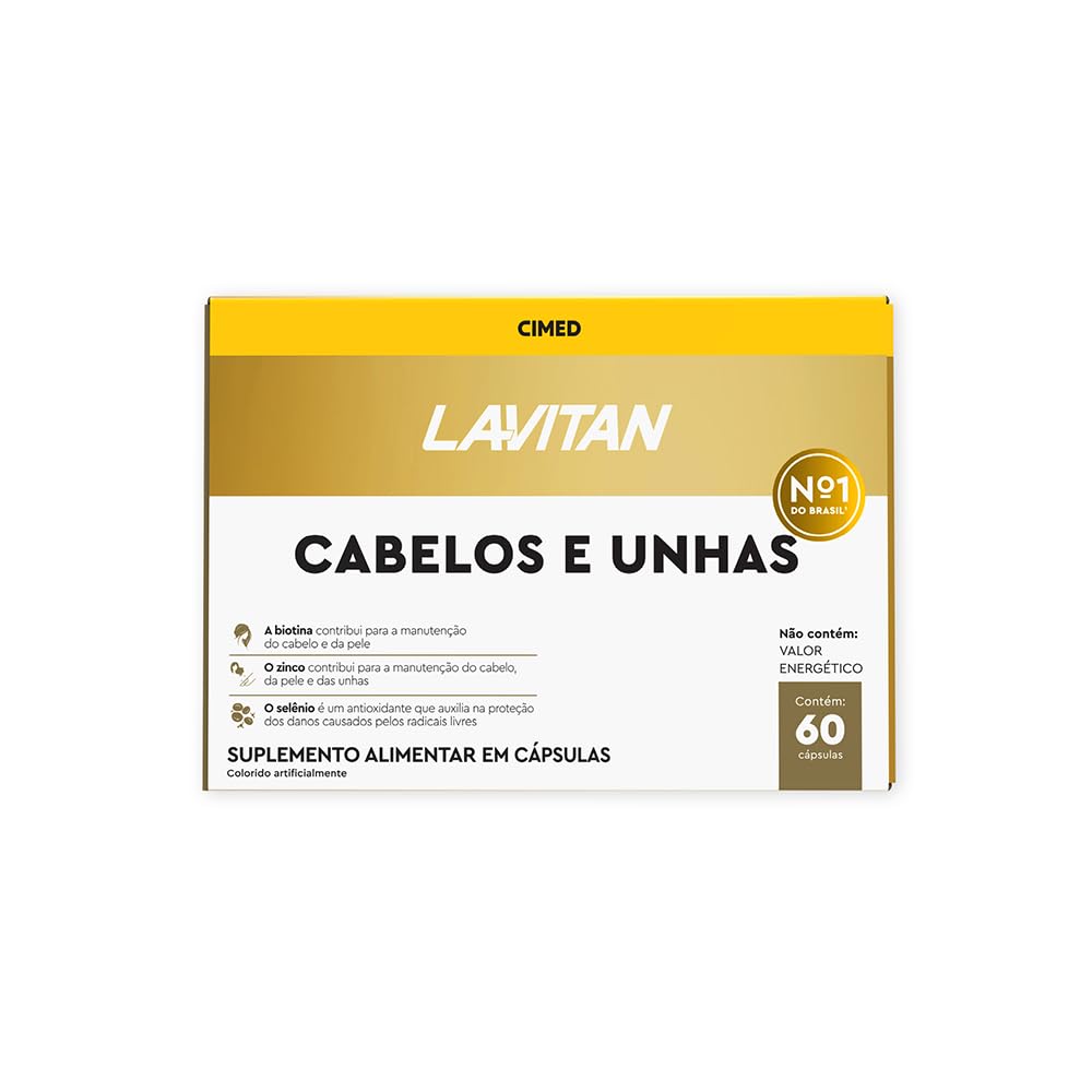 Multivitamínico Lavitan Cabelos E Unhas Com 60 Cápsulas Br