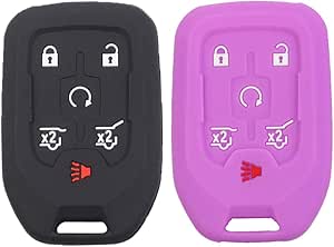 Amazon.com: Btopars 2pcs 6 Buttons Smart Key Fob Cover Case Remote ...