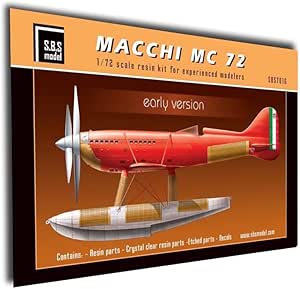 Amazon.com: SBS 7016 1/72 Macchi MC 72 'Early Version' Full kit Resin Model kit : Arts, Crafts ...