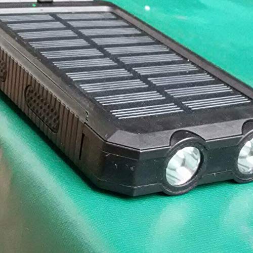 54A4 Bank Lamp Black-Black Solar Power Bank Charger Dual USB Panel ...
