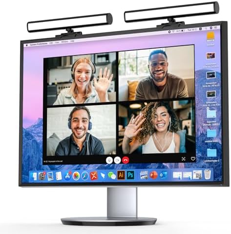 Anautin Video Conference Lighting, Webcam Monitor Light Bar Over ...