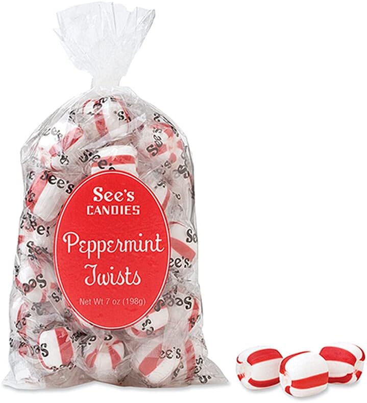 See's Candies Peppermint Twists 7oz Bag : Amazon.co.uk: Grocery