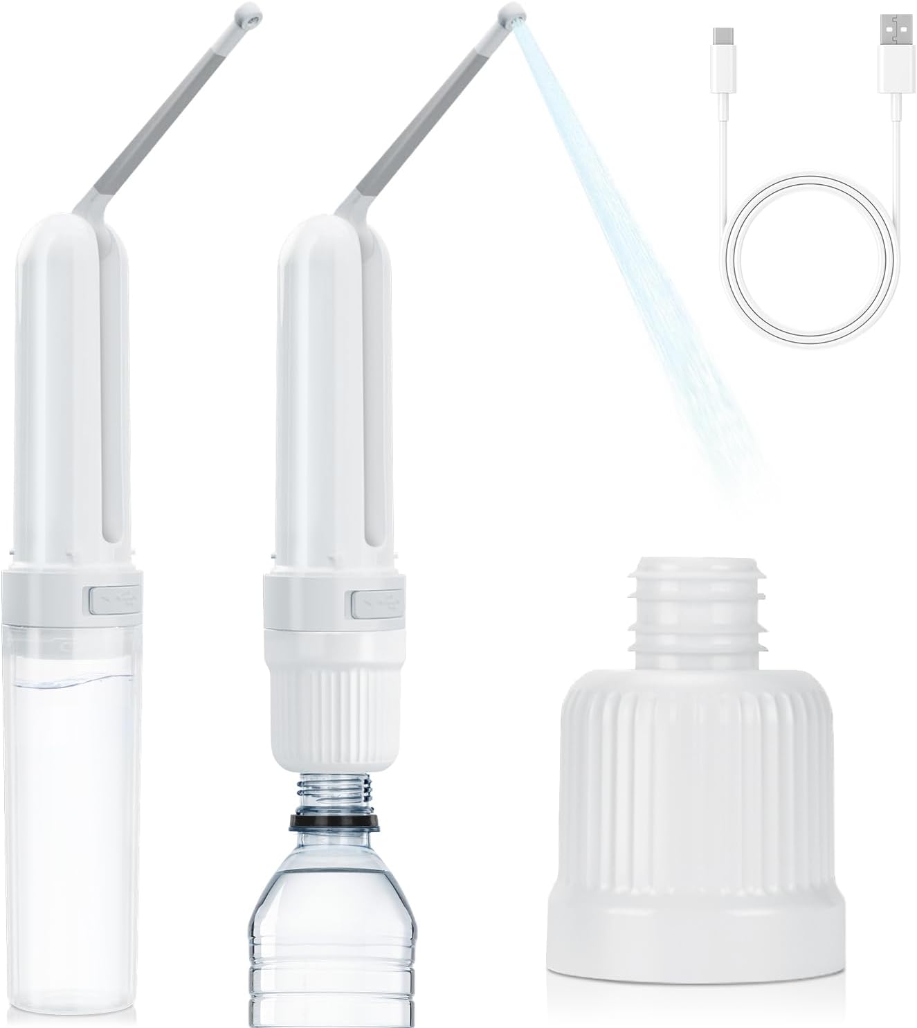 Amazon.com: Rechargeable Portable Bidet with Bottle Adapter, IPX7 ...