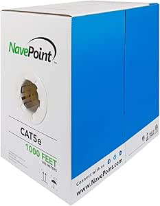 Amazon.com: NavePoint CAT5e Riser (CMR), 1000ft, Yellow, Solid Bare ...