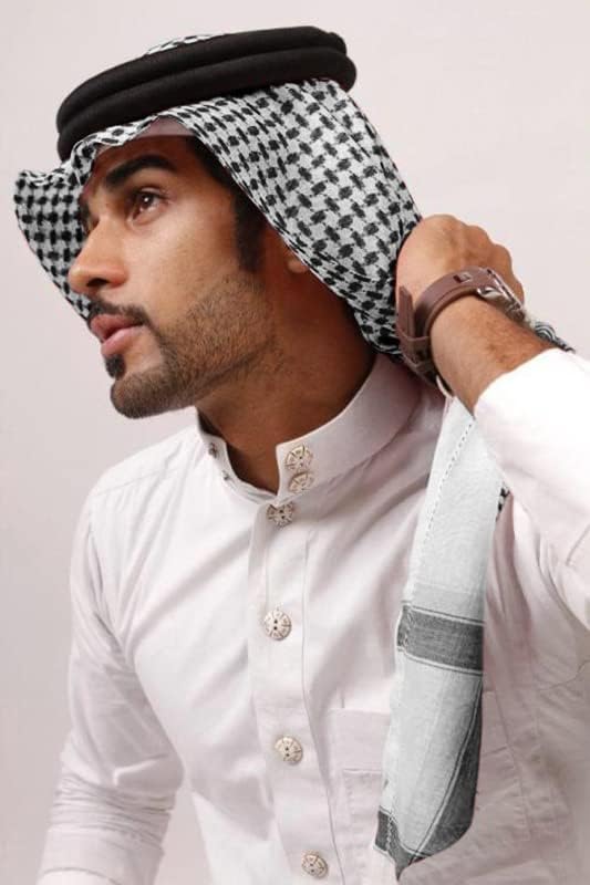Amazon.com: keffiyeh arabe para hombre turbante muslim palestine scarf ...
