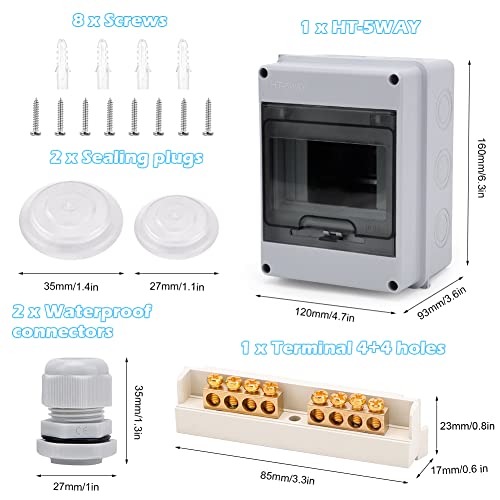 Surface-Mounted Distribution Box, IP65, Fuse Box, Surface-Mounted, Sub ...
