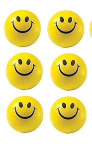 TOYSFAST® ( Pack of 6 Smiley Ball ) Smiley Soft Balls/ Stress Reliever ...