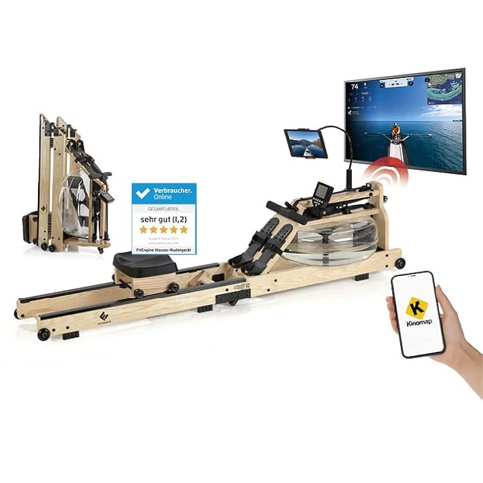 Buy FitEngine Smart Water Rowing Machine, Ergonomic Rowing Seat for ...
