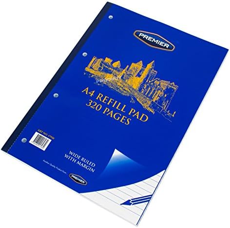 [Pack of 3] Spiral Memory Aid A4 Yellow 160 Page Paper Notepad Refill ...