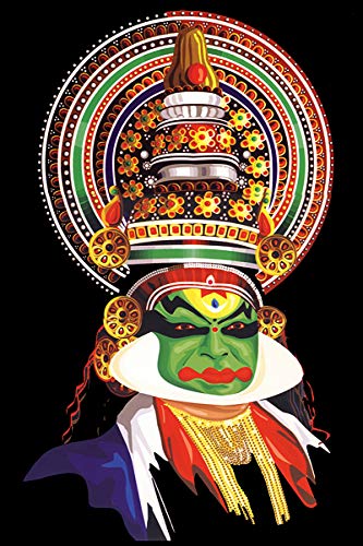 Generic Kathakali Head Wall Poster, Multicolour, Abstract, 12 x 18 inch ...