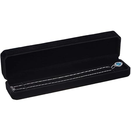 Amazon.com: LETURE 2 Pieces Long Velvet Chain Necklace Gift Box Set ...