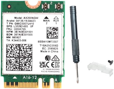 Amazon.com: Wi-Fi 6E AX210NGW Wireless WiFi Card BT5.2 M.2 2230 Tri ...