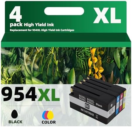 Amazon.com: Ink Cartridge, for HP 954 Printer Cartridge, BK C M Y 4 ...
