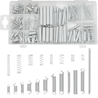 SHRJ 200pcs Extension Compression Spring Assortment Kit, 20 Sizes ...