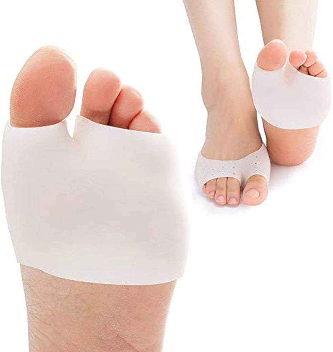 PEDIMEND Breathable & Soft Gel Half Toe Sleeve Metatarsal Pads ...