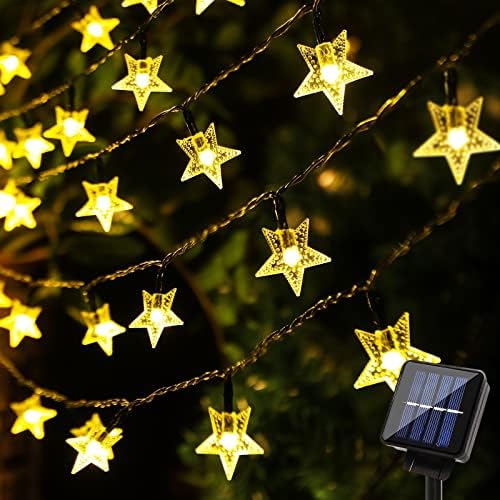 Solar String Lights Garden, 23ft 50 LED Star Fairy Lights Outdoor Solar ...