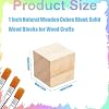 Amazon.com: ZQYYQZ 50 Pieces 1 Inch Wooden Cubes, Unfinished Blank Wood ...