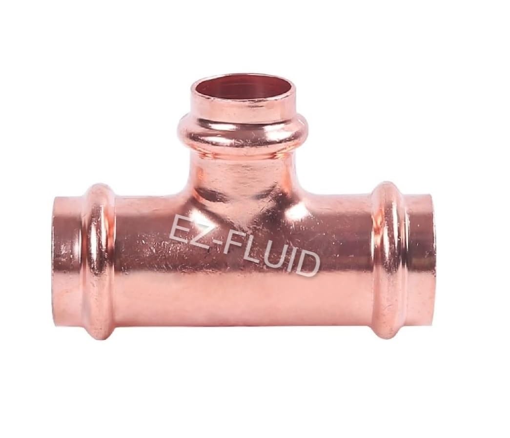 Amazon.com: EZ-FLUID 1-1/2" X 1-1/2" X 3/4" Heavy Duty Copper Press ...