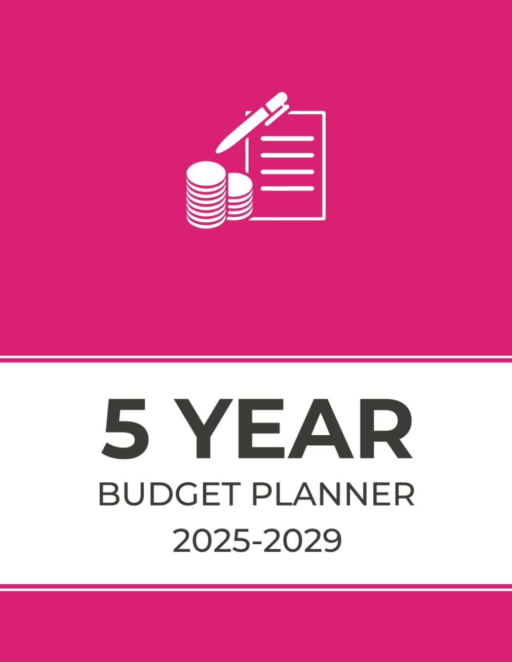 5 Year Budget Planner 2025-2029: Includes Monthly and Weekly Bill ...