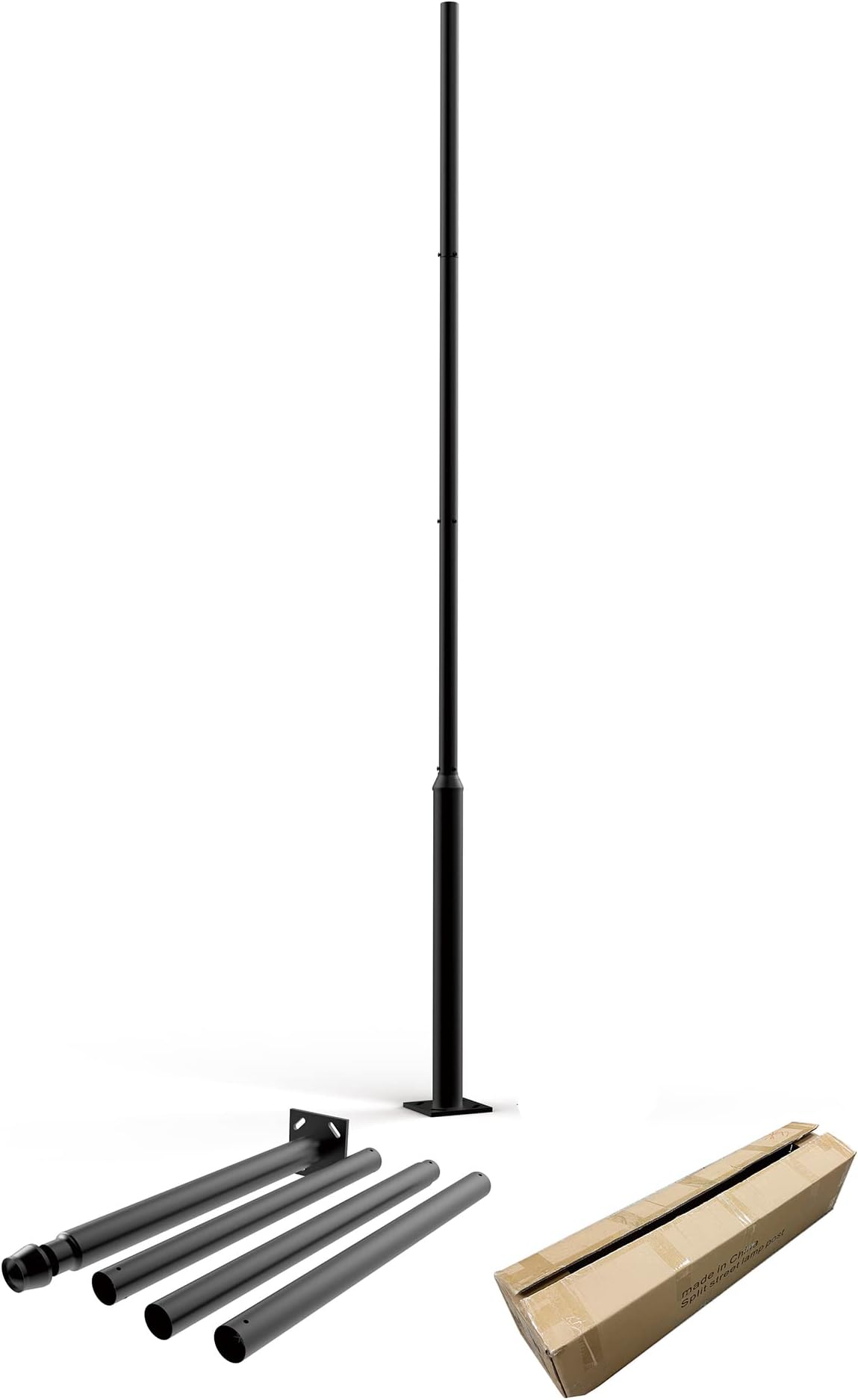 Amazon.com: Dimgogo Street Light Pole 16ft, Solar Street Lamp Post for ...