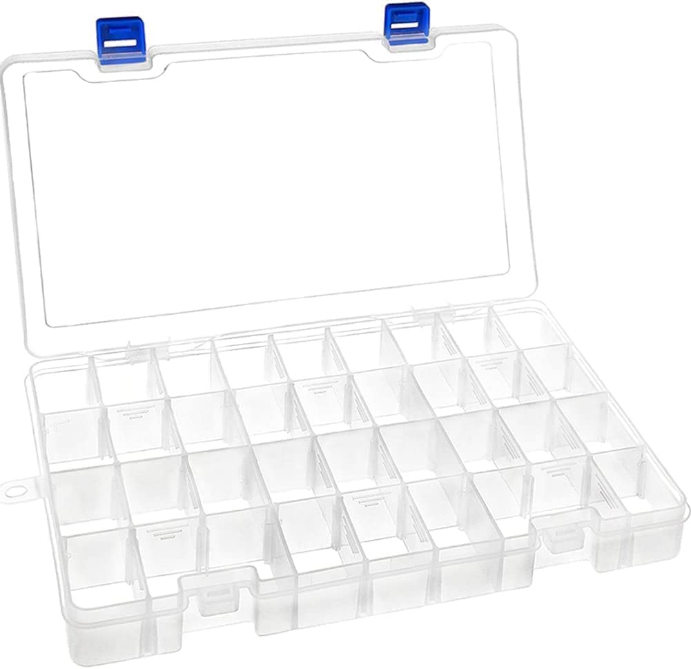 DARUITE Plastic Organizer Box Small Clear Storage Containers with Lid ...