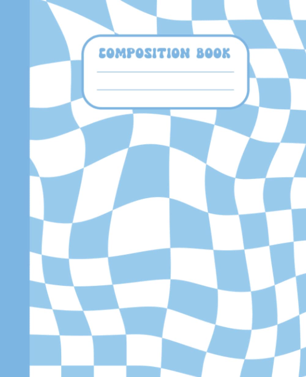 Amazon.com: Composition Notebook: Pastel Blue Wavy Checkered ...