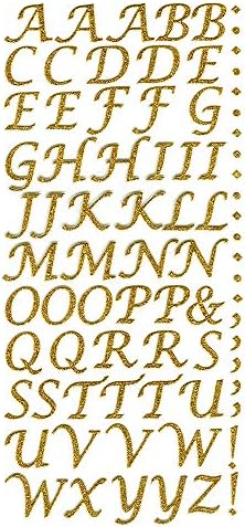 800 Pcs 10 Sheets Gold Letter Stickers Self Adhesive Letter Stickers ...