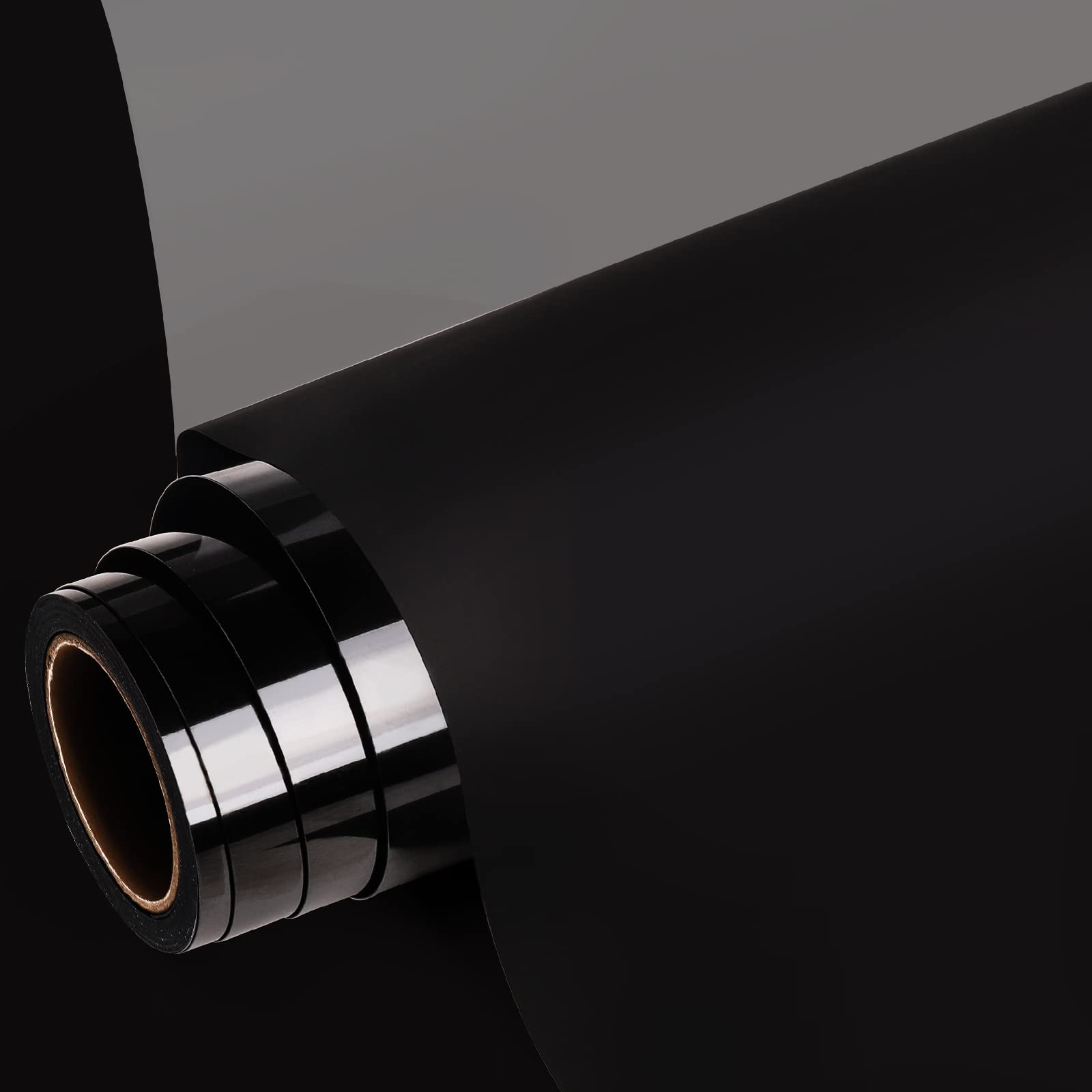 Amazon.com: GIRAFVINYL Black Heat Transfer Vinyl Roll 12” X 5ft Black ...