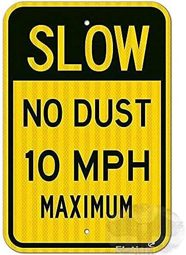 Amazon.com: Lilyanaen New Metal Sign Aluminum Sign Slow Down No Dust ...