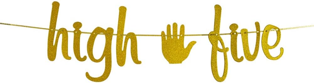 Amazon.com: High Five Banner for Boys Girls 5th Anniversary Birthday ...