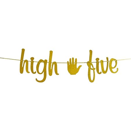 Amazon.com: Purp Pie High Five Banner Baby Boys Girls Happy 5th ...