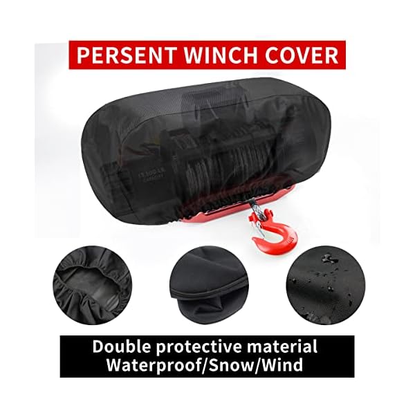 Rock-Hulk 13500 lb Waterproof Synthetic Rope Winch Load Capacity ...