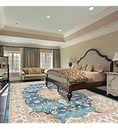 Vamcheer Vintage Washable Rugs for Living Room - Classic Soft Faux ...