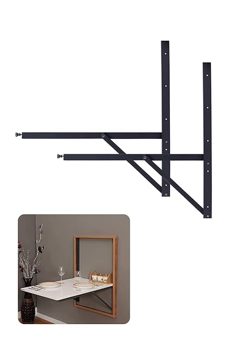 Lampoc Heavy Duty Wall Mountable Folding Dining Table Brackets with ...