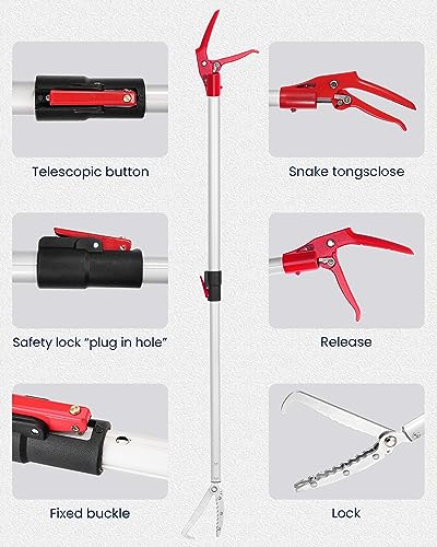 Snapklik.com : 60 Inches Professional Snake Grabber Tool, Extendable 3. ...