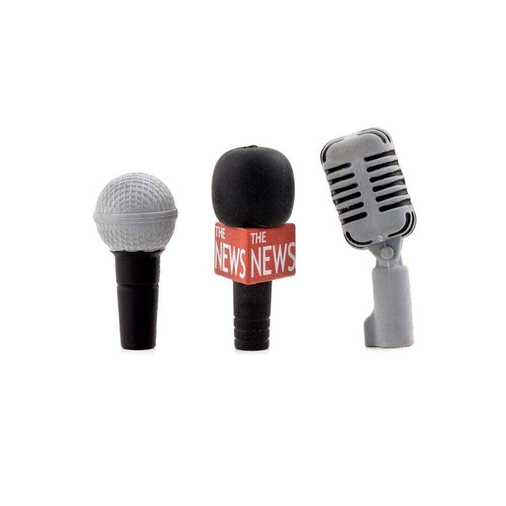 2 x Simpa 3PC Microphone Pencil Toppers Fun Novelty Erasers - Ideal for ...