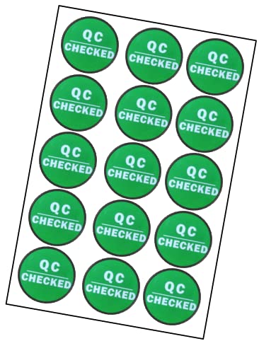 QC Checked Round Sticker Labels, Size 26x26 mm, Self Adhesive Labels ...