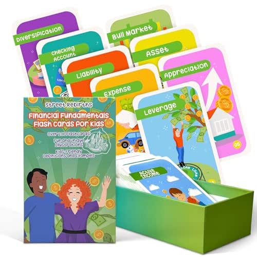 Amazon.com: 110 Financial Literacy Flash Cards for Kids & Teens - Learn ...